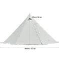 Camping Pyramid Teepee Tent with Stove Jack, Tipi Hot Tent for 4 6 ...