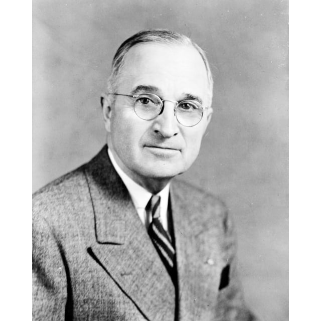 Print: Harry Truman, Half-Length Portrait, Facing Front, 1945 - Walmart.com