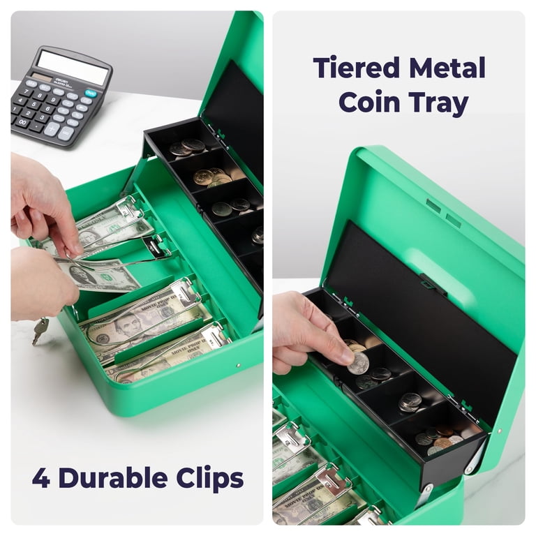 Cash Register For Small Businesses Volcora Portable Cash Box With Key ...
