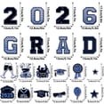 2026 Graduation Decorations Blue Alphabet Car Magnets and Decals ...