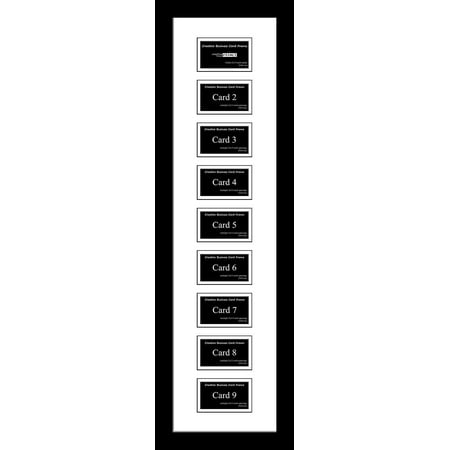 Creative Picture Frames 9-2" x 3.5" Opening Black Business Card Frame ...