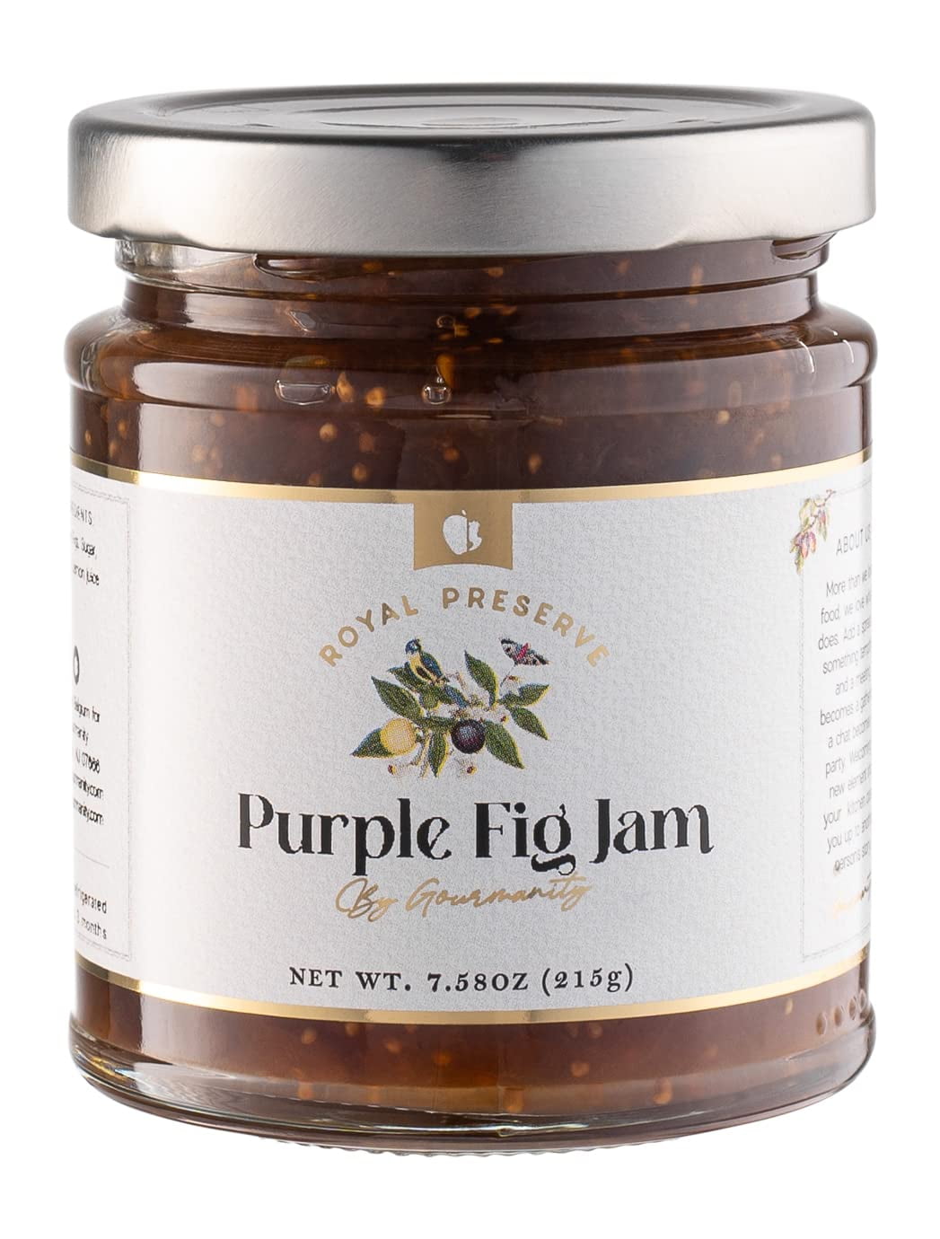 Gourmanity Royal Preserve Fig Jam, Purple Fig Jam Spread, 7.58oz /215gr ...