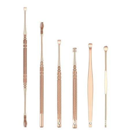 SHAR Ear Picking Tool Earwax remova Rose Gold Spiral Ear Cleaning Kit ...