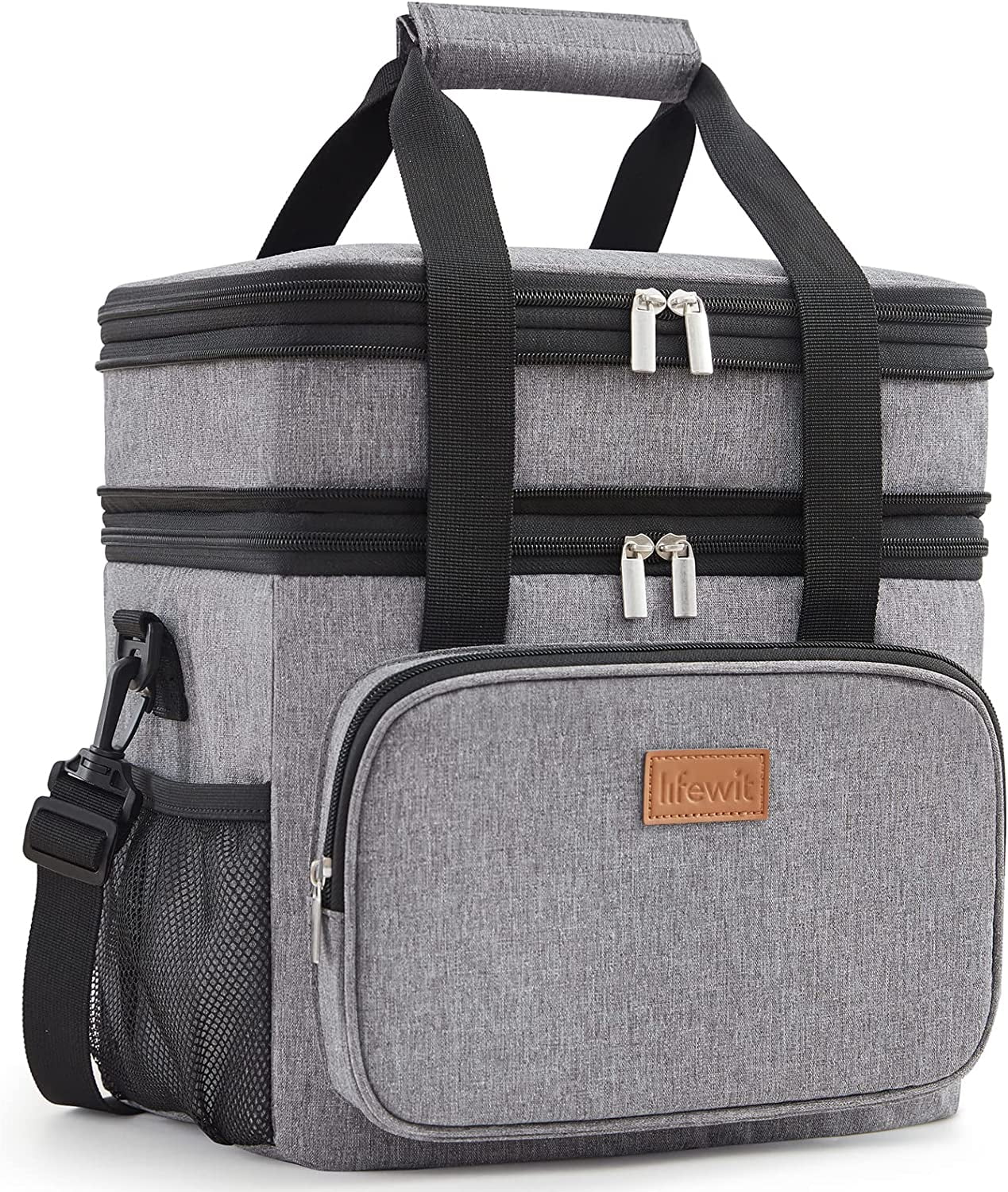 Lifewit Lunch Box for Men Women Double Deck Lunch Bag, Large Insulated ...