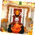 SKYSONIC 5FT Thanksgiving Decorations with Hat Maple Holding Turkey ...