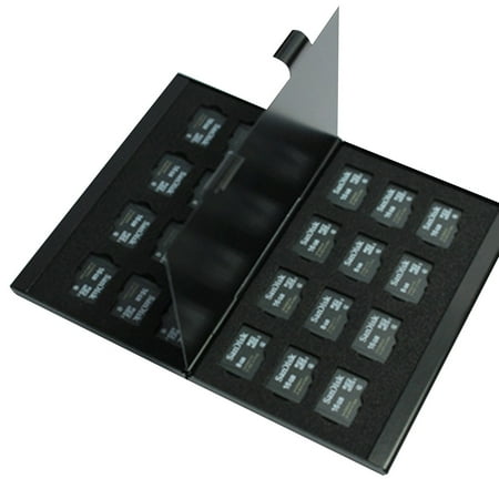 Justharion Aluum Alloy Micro TF Cards Carrying Slim Holder Double ...
