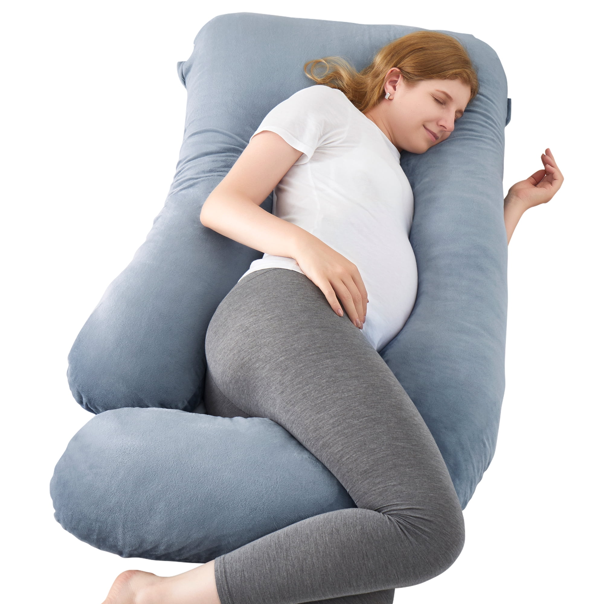 Unikome Pregnancy Body Pillows 32" x 56" Inch G-Shaped Maternity Pillow ...