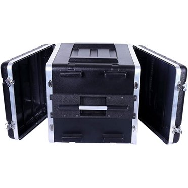 Crossrock Stackable Rack Case with Wheels fits 3U-Standard, 19.25 ...