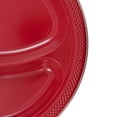JAM Paper 3 Compartment Divided Plastic Plates, 20 per Pack, Red, Large ...