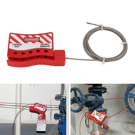 Lockout Tagout Cable Lock Adjustable 6.56ft Length Stainless Steel ...