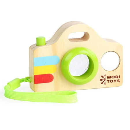 Mini Wooden Camera Toy With Multiprism Kaleidoscopes Photography Lens ...