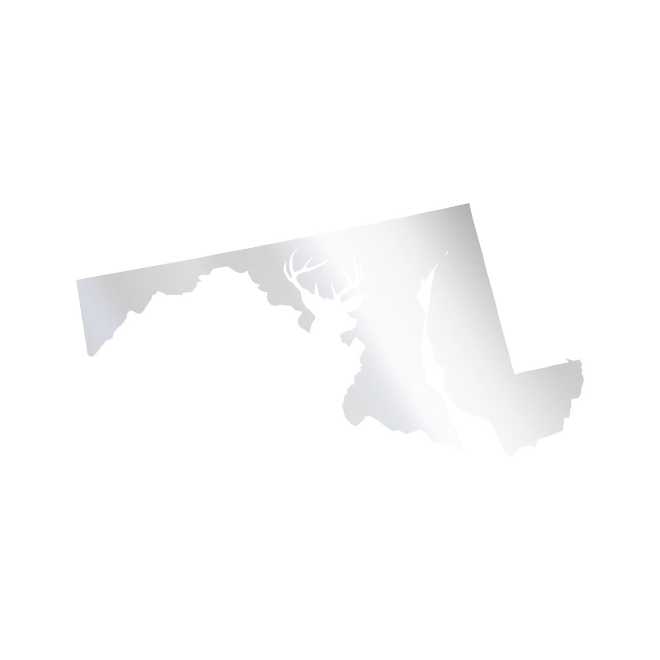 Maryland Deer State Sticker Decal Die Cut - Self Adhesive Vinyl - Weatherproof - Made in USA ...