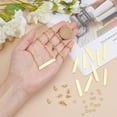 1 Box 130Pcs Stamping Blank Bar Charms Rectangle Brass Stamping Tag ...