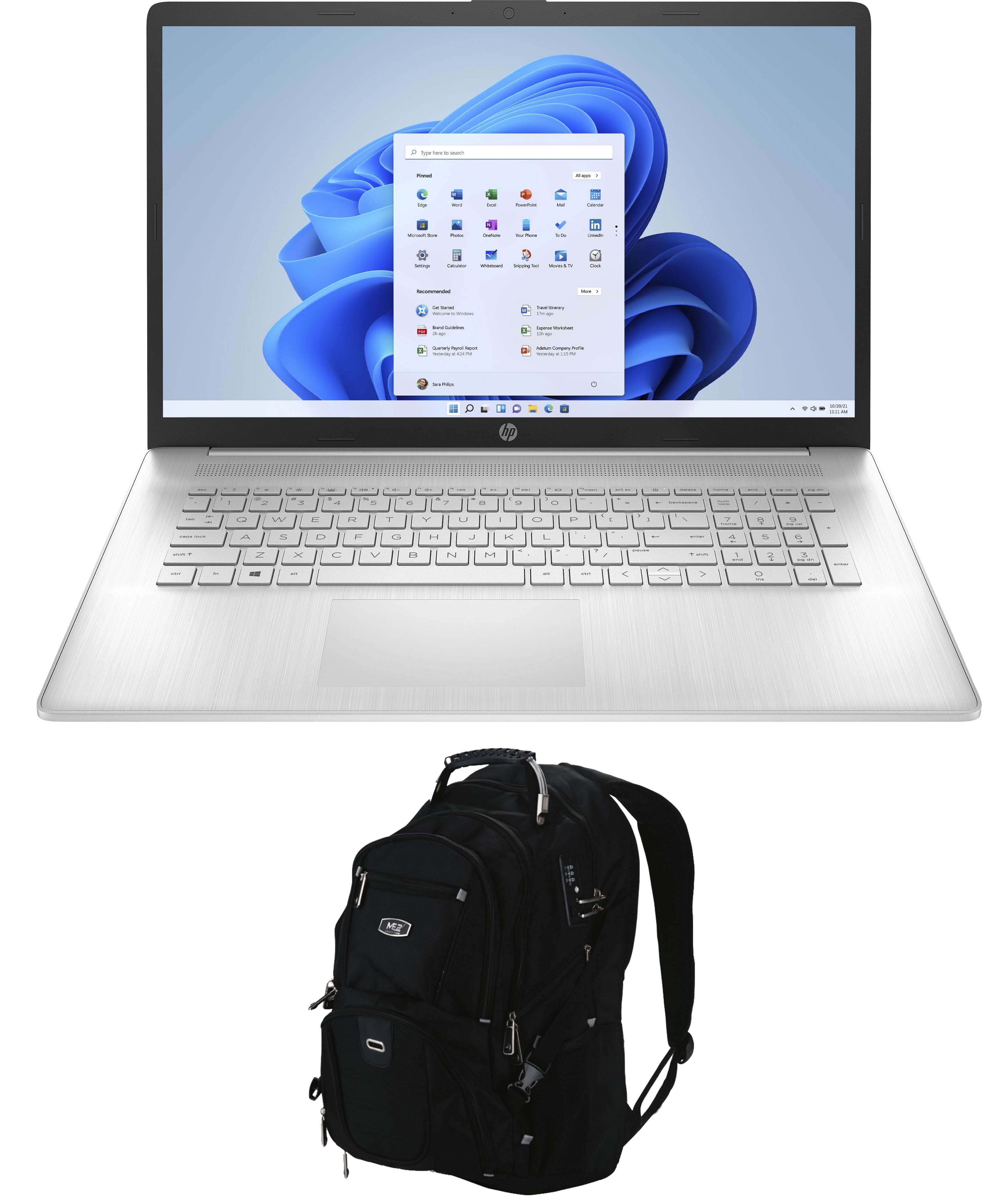 HP 17-cp0700dx Home/Business Laptop (AMD Ryzen 5 5500U 6-Core, 17.3in ...