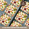 3drose, Pretty Multi - Colored Flower Pattern, Set of 8 Coasters - Soft ...