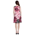 DIXRUYEE Womens Dresses Loose Neck Sleeveless Oversize Pink Rose Red ...