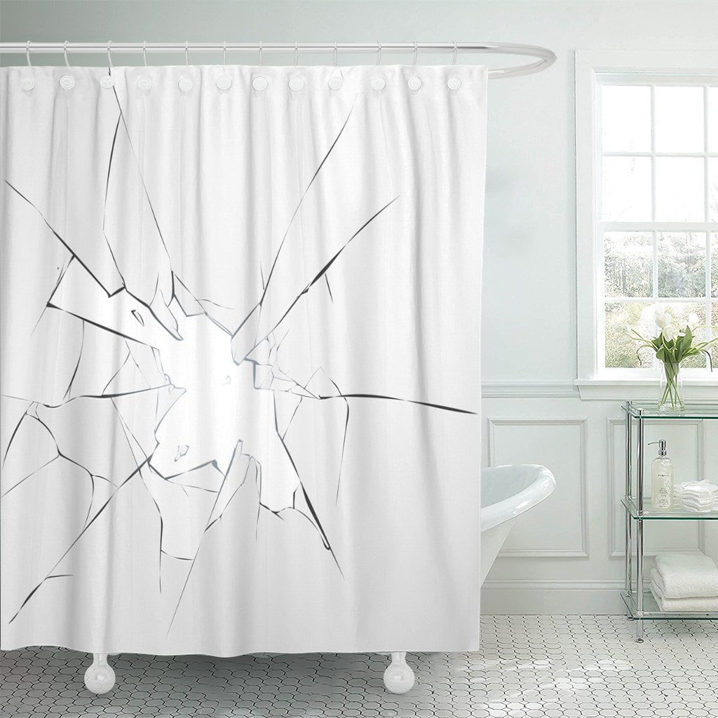 PKNMT Shatter Broken Glass on Crack Break Smash Window Mirror Shower ...