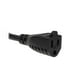 SF Cable 6ft Ultra Low Profile Angle NEMA 5-15P to NEMA 5-15R Power Cord - Black - Walmart.com