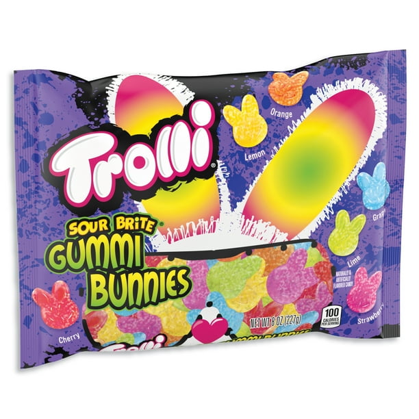 Trolli Sour Brite Gummi Bunnies 8 Ounce Pack - Walmart.com