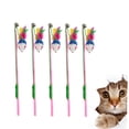 GETAJGHSD 5Pcs Cat Teaser Sticks with Plush Mouse and Bell to Keep Cats ...