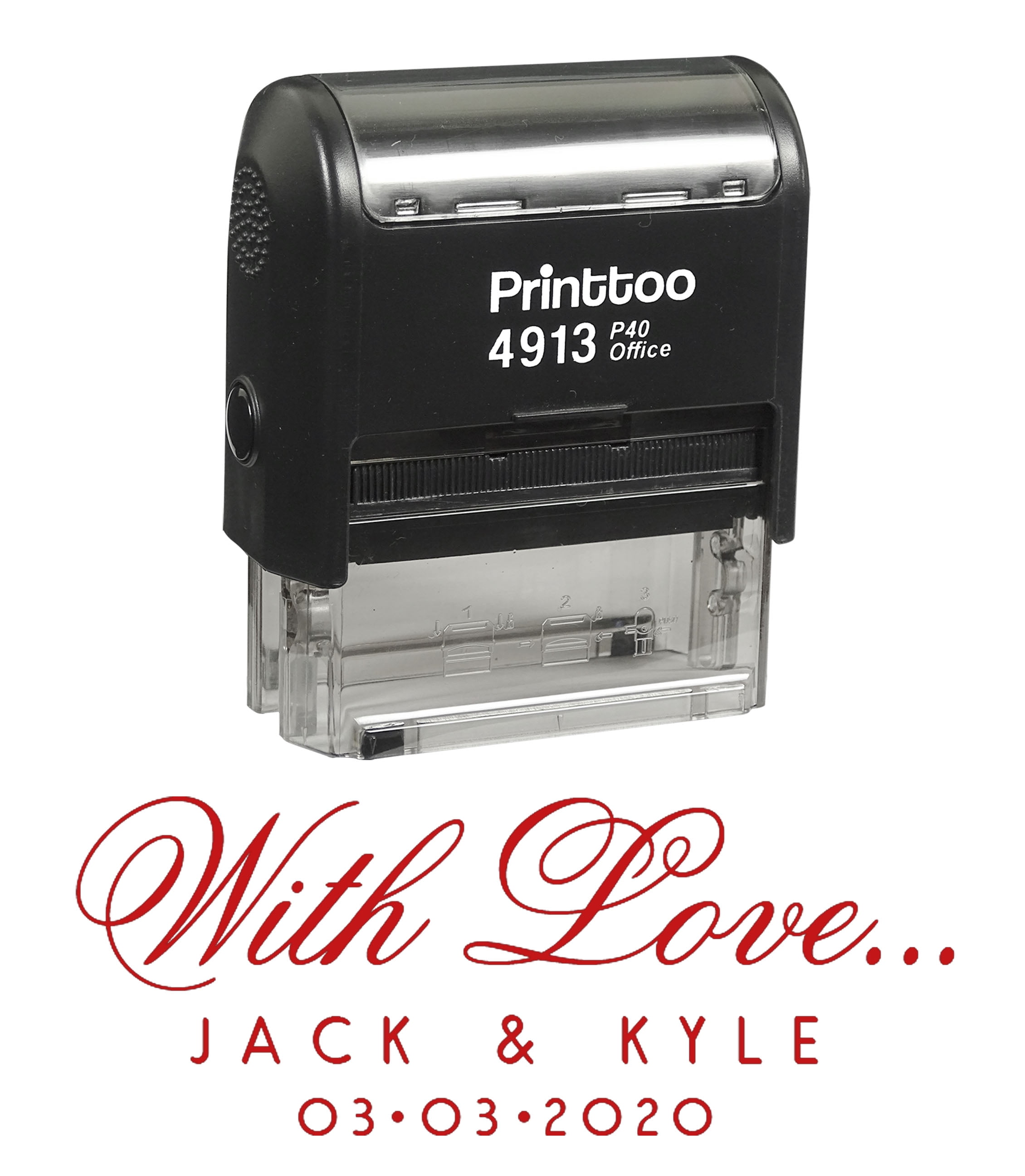 Printtoo Self Inking Dater Stamp With Filed Text Office Stationery Date ...