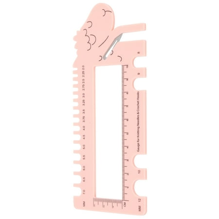 Sonew Ruler Plastic Sheep Shape Crochet Sweater Knitting Thread Gauge ...