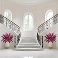 2Pcs Artificial Boston Fern & Dragon Tree, UV Resistant Pink Purple ...