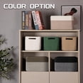 4 Pack Woven Storage Baskets for Organizing Shelves, Durable Dark Grey ...