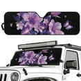 Jeiento Pink Flower Windshield Sun Shade Compatible with Jeep Wrangler ...