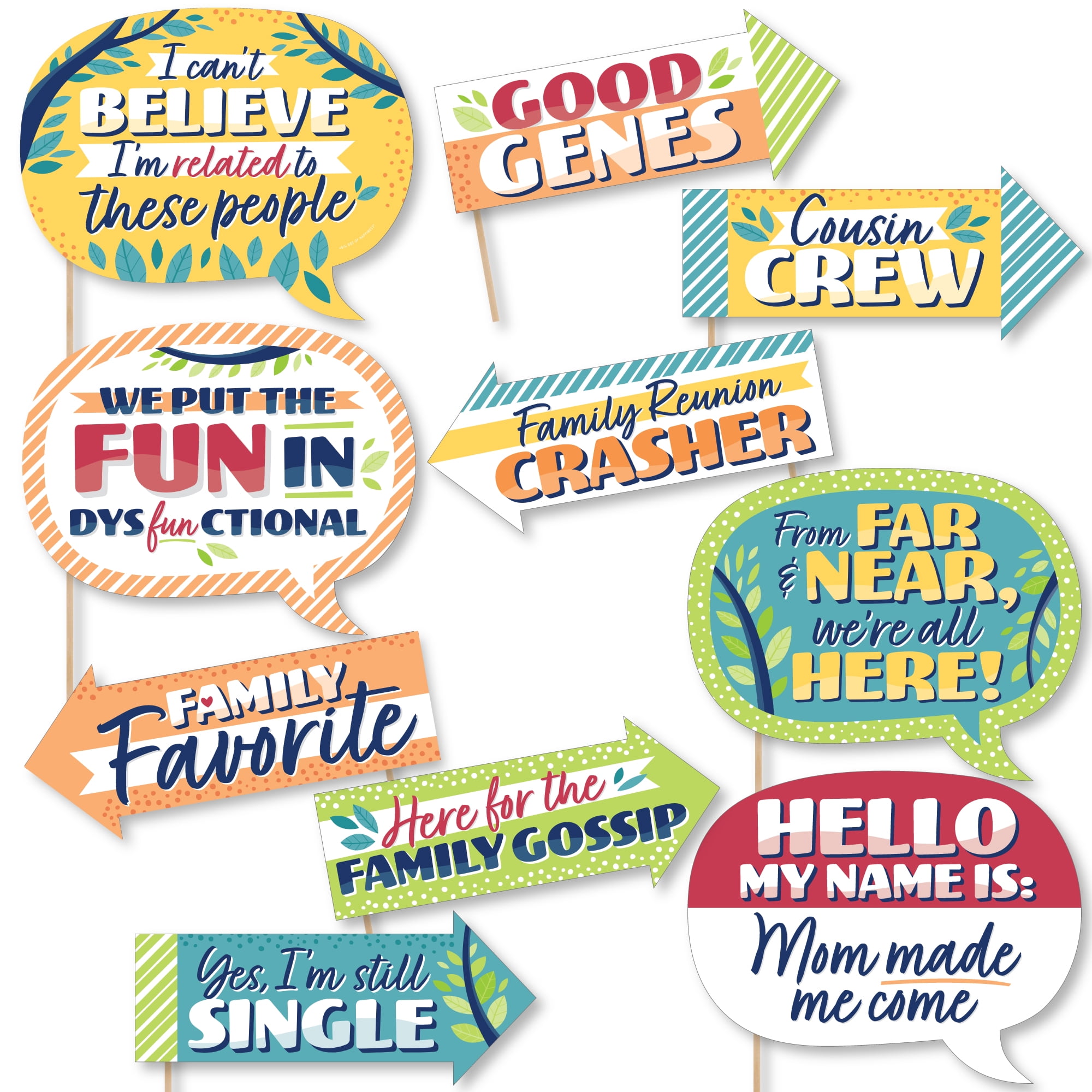 Big Dot of Happiness Funny Colorful Family Reunion - Family Gathering ...