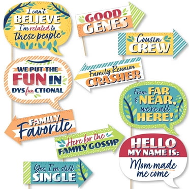 Big Dot of Happiness Funny Class Reunion - Photo Booth Props Kit - 10 ...