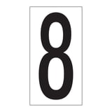 Box Partners Vinyl Warehouse Number Labels "8" 3 1/2" Black/White 50 ...