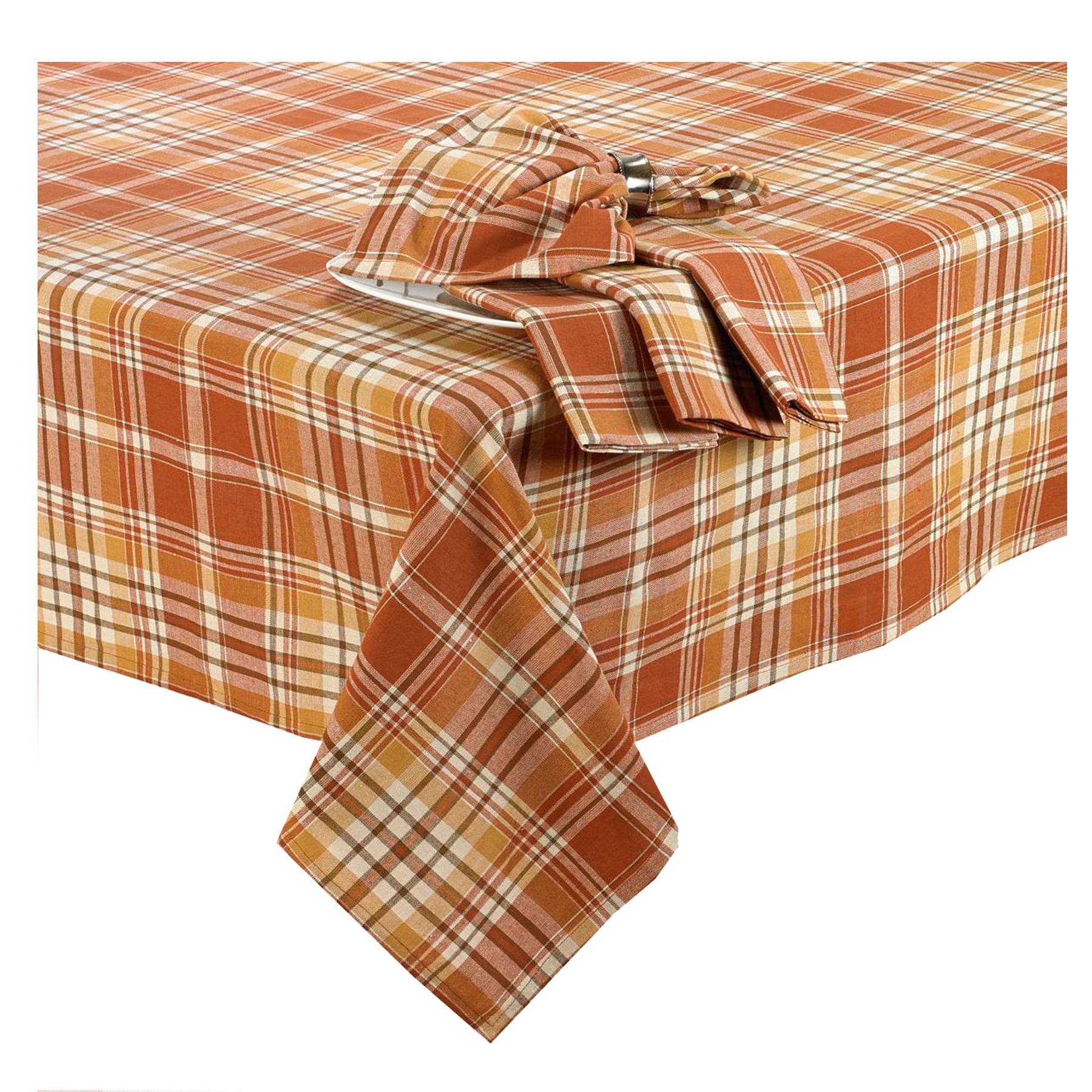 Fall Tablecloth Pumpkin Rust Gold Brown Jacob Plaid Cotton Fabric 60 Fall Tablecloth Pumpkin Rust Gold Brown Jacob Plaid Cotton Fabric 60