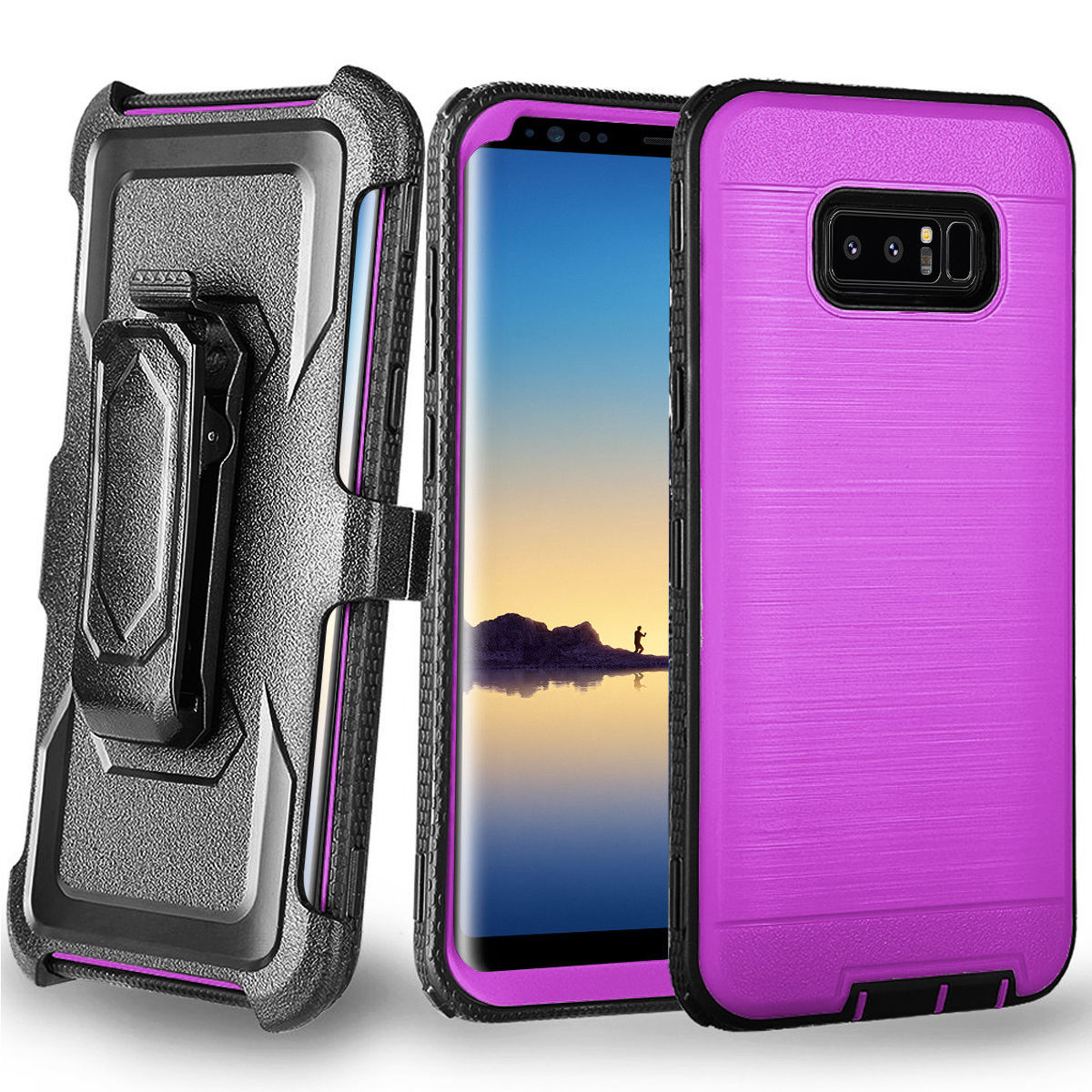 Galaxy Note 8 Case, Mignova Heavy Duty Rugged Plastic Armor Holster ...