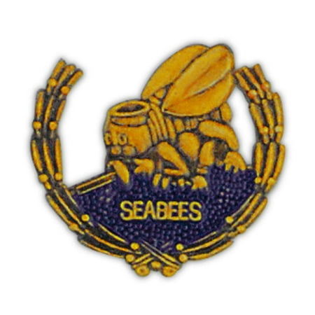 U.S. Navy Seabees Wreath Emblem Pin 1" - Walmart.com