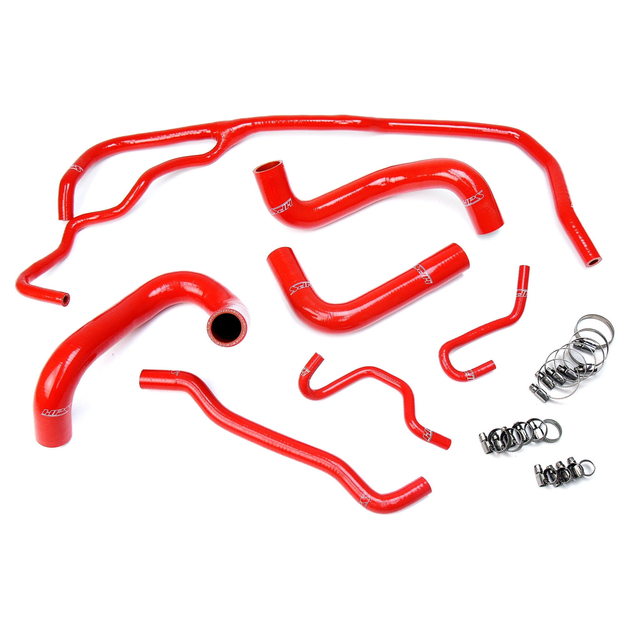 HPS Red Reinforced Silicone Radiator Hose Kit Coolant for Toyota 17-18 ...