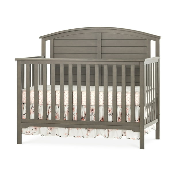 Hampton™ 4-in-1 Convertible Baby Crib, Curve Top in Dapper Gray by ...