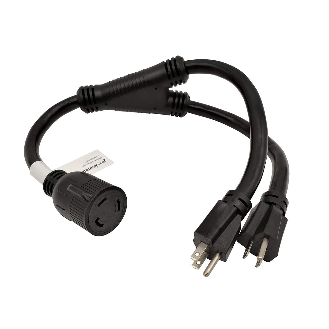 Parkworld 61261 Combiner, Household (2) 5-15 Plug Male to Generator L5 ...