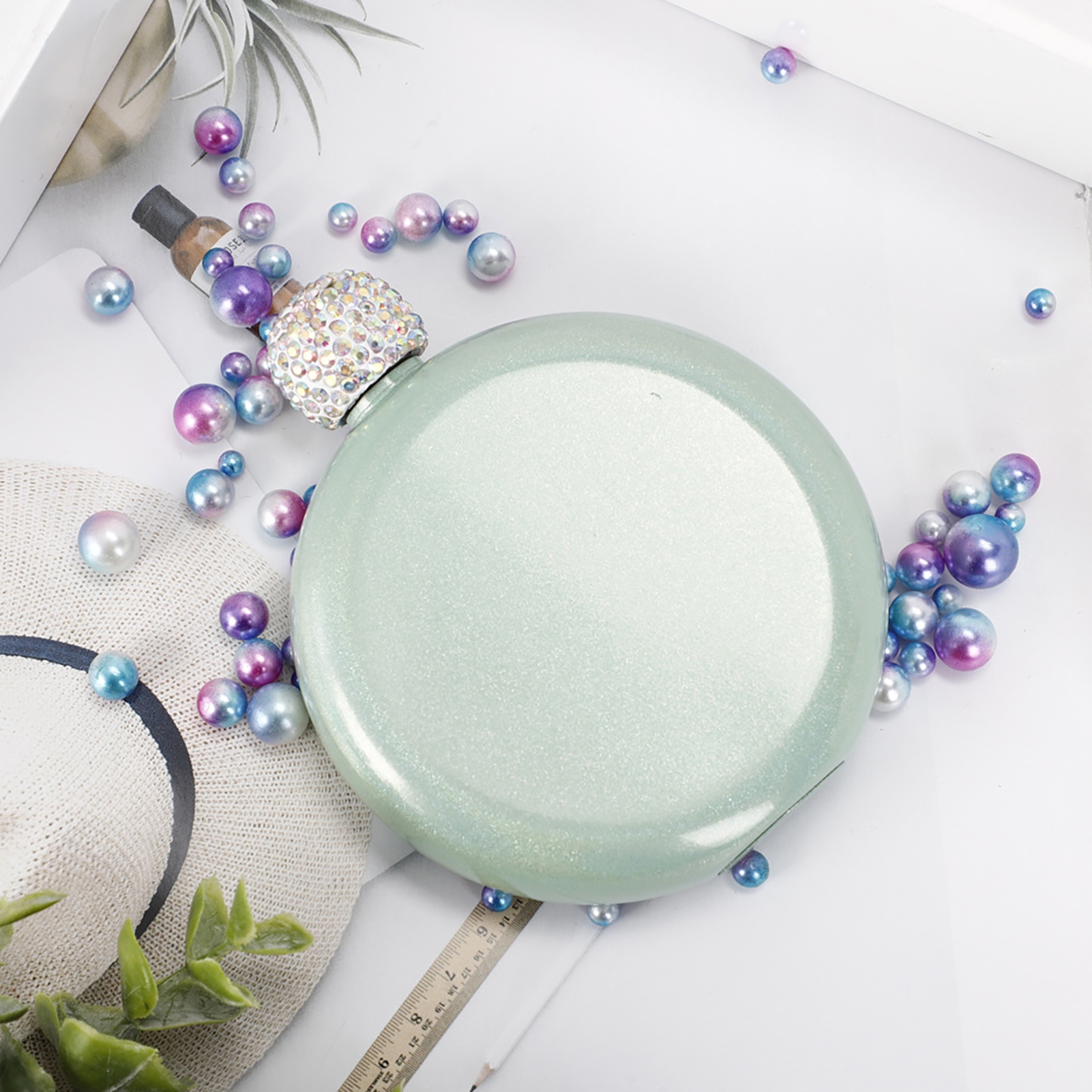 Bobasndm Flask Shiny Travel Bottle Alcohol Hip Flask Leak-proof Sealing ...