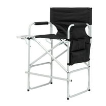 "Walmart 30"" Tall Folding Director's Chair with Black Frame and Canvas ...