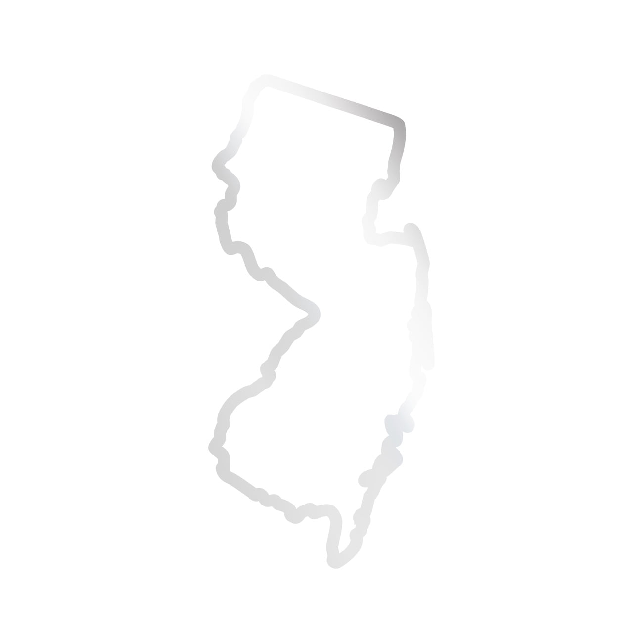 New Jersey Outline Sticker Decal Die Cut - Self Adhesive Vinyl ...