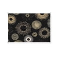 Black Circle Sun Shade Sail 8'X10' Lines Modern Abstract Art Modern UV ...