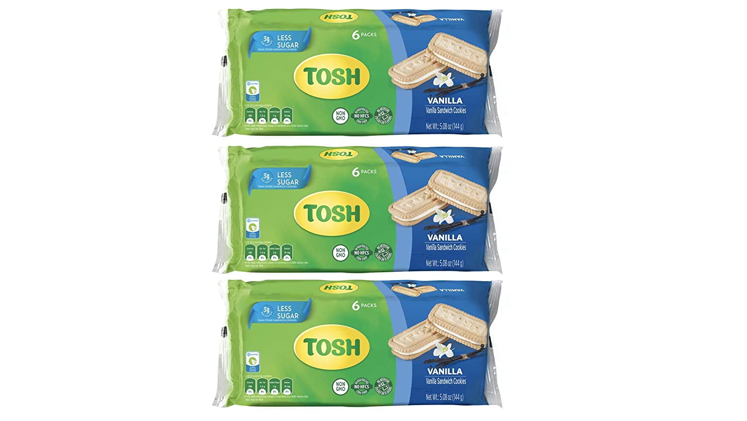 Tosh Vanilla Cookies 5.08 oz - Pack of 3 - Walmart.com