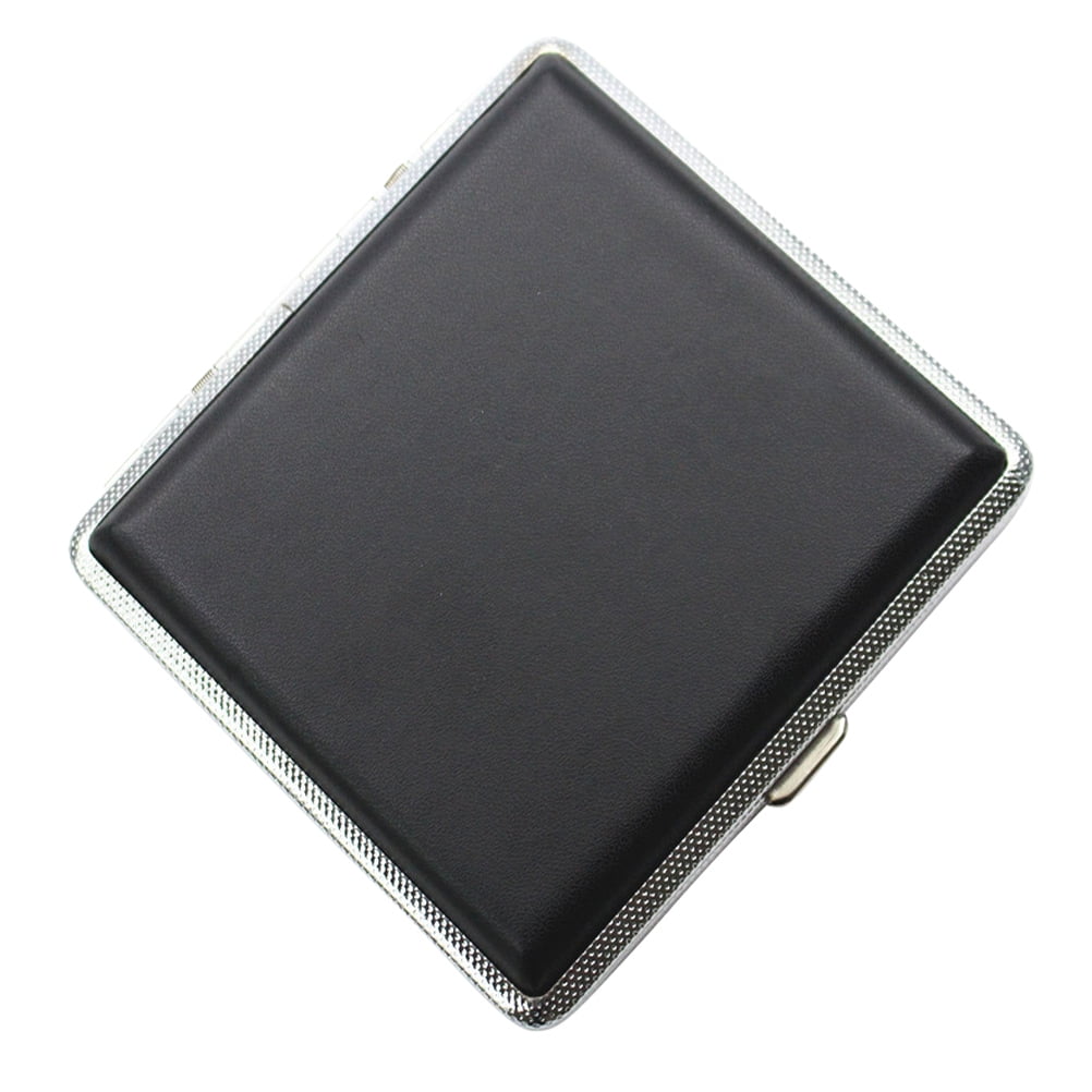 HOMEMAXS 1pc Portable Slim Leather Men Metal Cigarette Case Cigarette ...