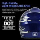 TCMT DOT Kids Motorcycle Helmet, Blue Flame, Goggles Gloves Set, Dirt ...