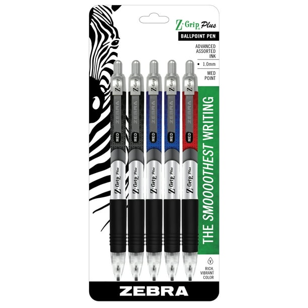 Zebra Pen Z-Grip Retractable Ballpoint Pen, Medium Point, 1.0mm ...