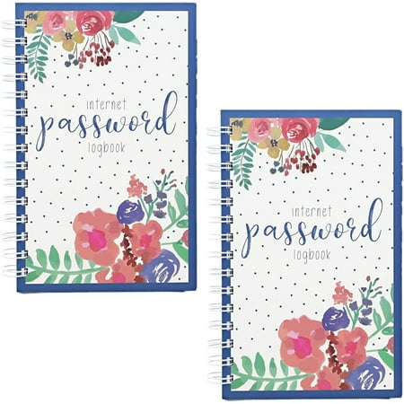 2-Pack Internet Address and Password Keeper Book with Alphabetical Tabs ...