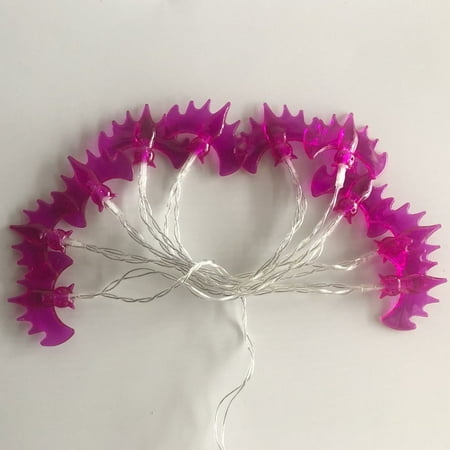 Upgraded New Holiday Decoration Lights Purple Bat String Lights ...
