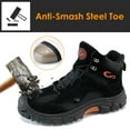 Ecetana Waterproof Steel Toe Work Boots for Men, Safety Industrial ...