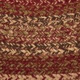 VHC Brands Cider Mill Jute Oval Primitive Area Rug, Cotton Braided ...